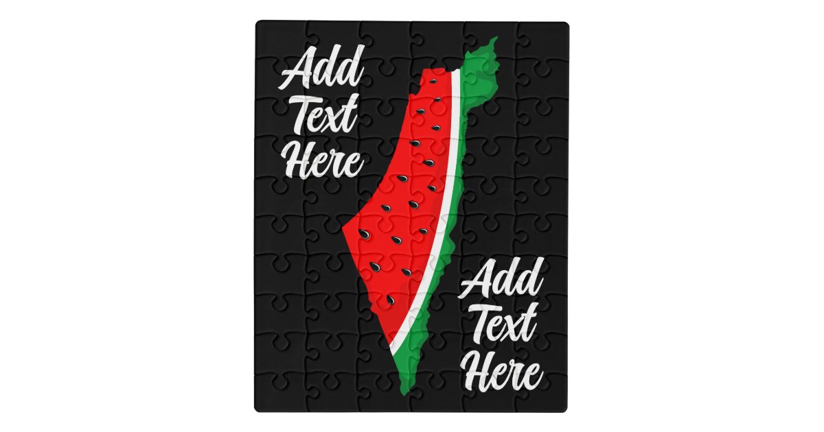 Palestine Map Watermelon Symbol of freedom Jigsaw Puzzle | Zazzle