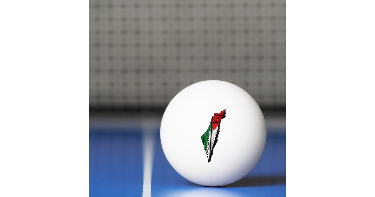 Palestine Map whith Flag and Keffiyeg Pattern Ping Pong Ball | Zazzle