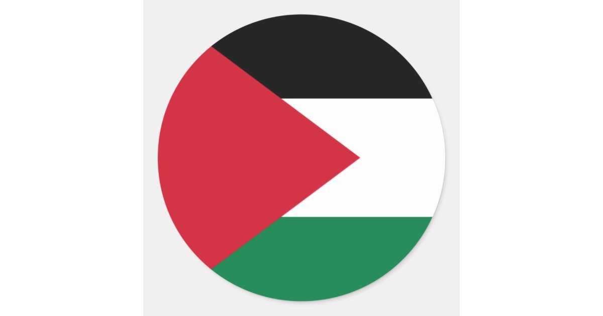 Palestine (Palestinian) Flag Classic Round Sticker | Zazzle