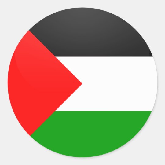 Palestine quality Flag Circle Classic Round Sticker | Zazzle.com