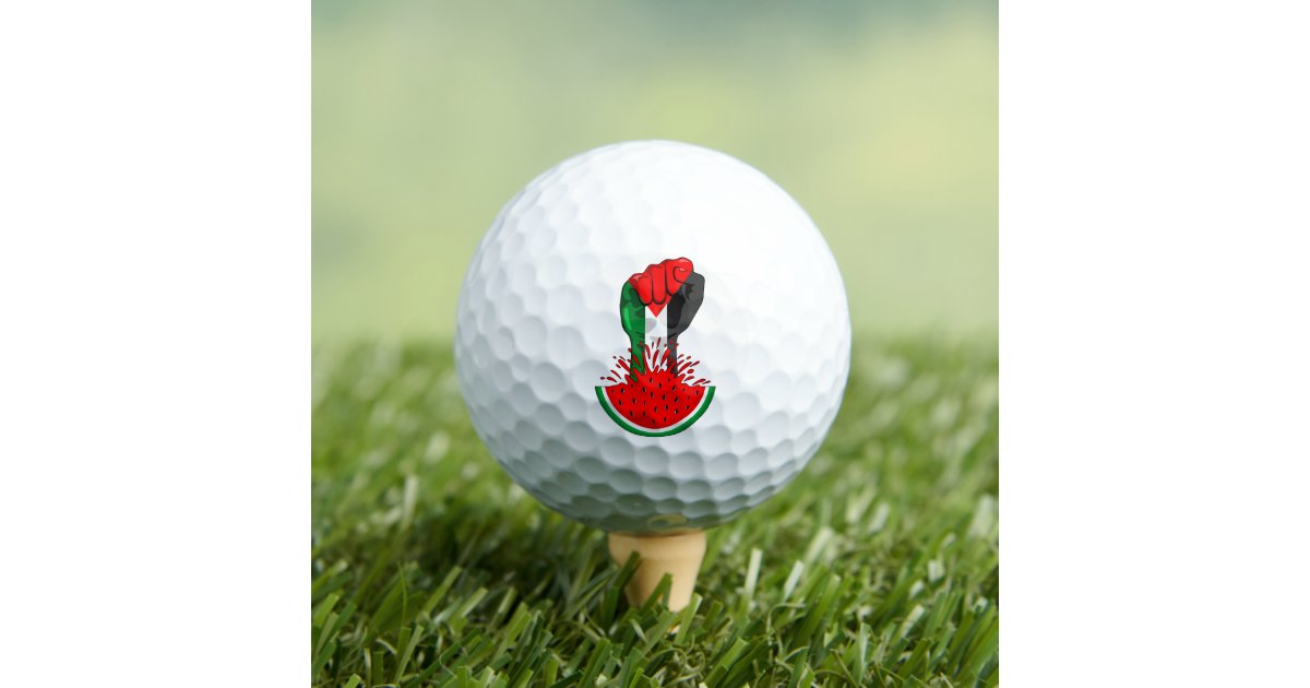 Palestine resistance fist on Watermelon Golf Balls | Zazzle