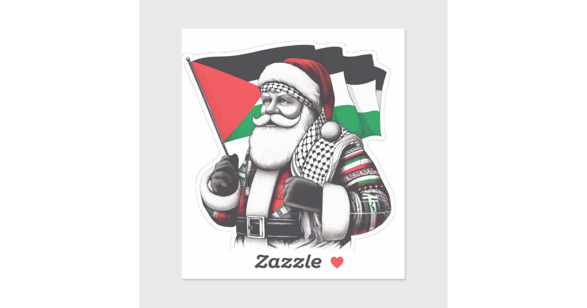 PALESTINE SANTA STIKCER STICKER | Zazzle
