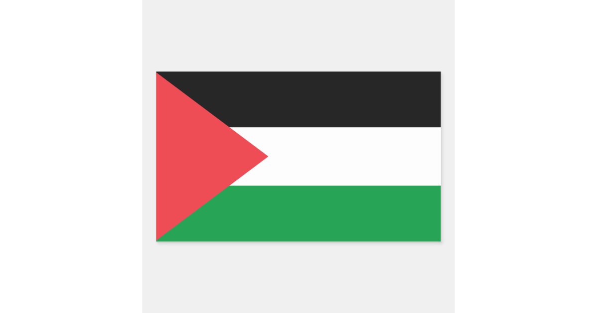 Palestine state flag rectangular sticker | Zazzle