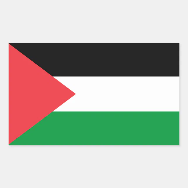 Palestine state flag rectangular sticker | Zazzle