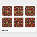 Palestine Tatreez Traditional Embrodery Square Sticker | Zazzle