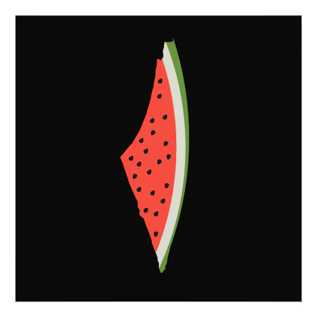 Palestine Watermelon Flag Map. Free Palestinians. Photo Print | Zazzle