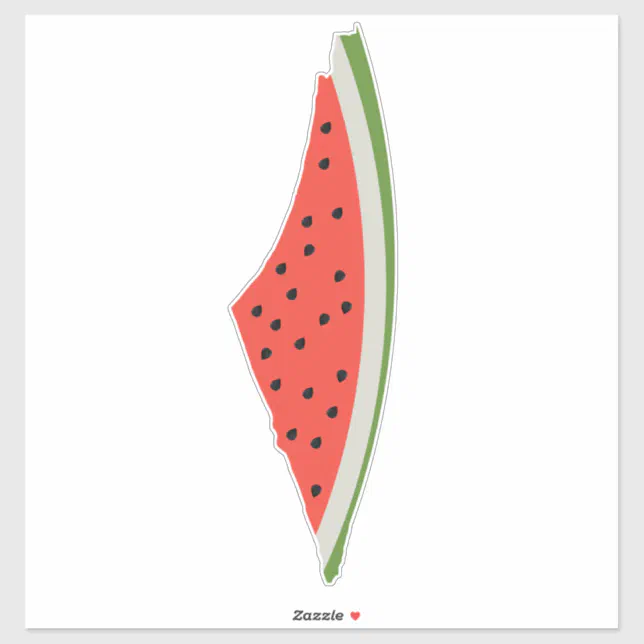 Palestine Watermelon Flag Map. Free Palestinians. Sticker | Zazzle