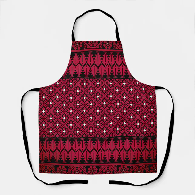 Palestinian Embroidery Tatreez printed design Apron | Zazzle