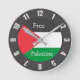 Palestinian flag customized Free Palestine Round Clock | Zazzle