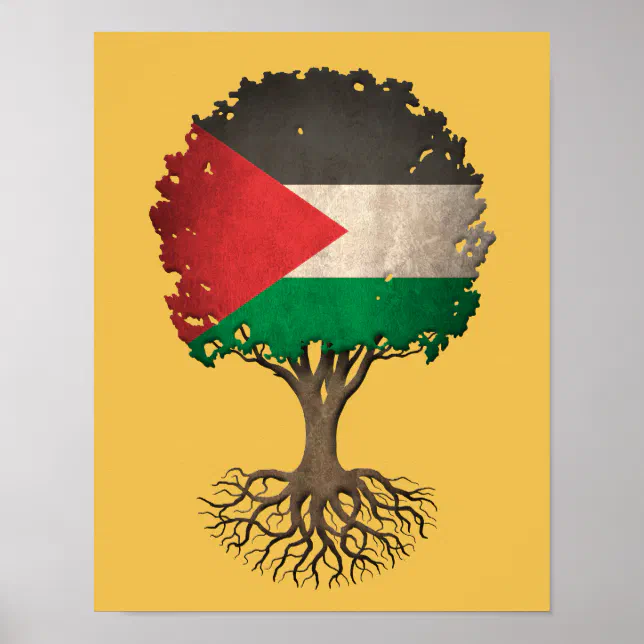 Palestinian Flag Tree of Life Customizable Poster | Zazzle