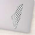 Palestinian keffiyeh, free map of Palestine Kufiya Sticker | Zazzle