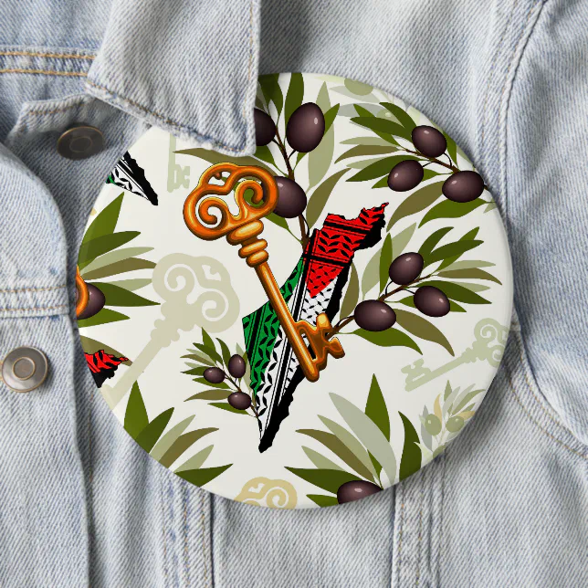 Palestinian Key Symbol of the Right of Return Button | Zazzle