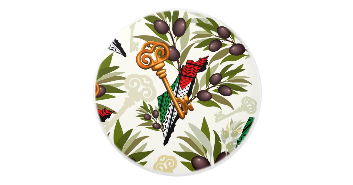 Palestinian Key Symbol of the Right of Return Ceramic Knob | Zazzle