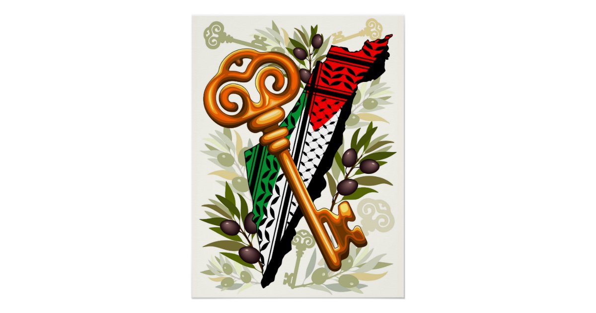 Palestinian Key Symbol of the Right of Return Poster | Zazzle
