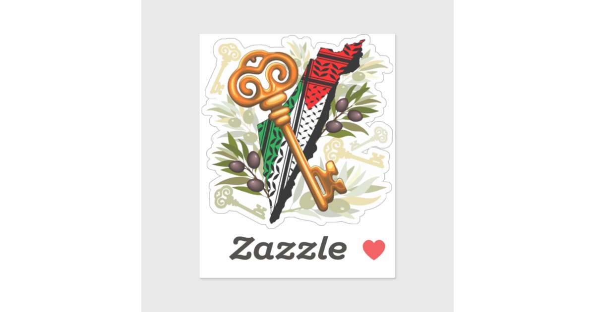 Palestinian Key Symbol of the Right of Return Sticker | Zazzle
