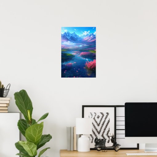 Palette of Lakes in the Vibrant Valley Poster | Zazzle