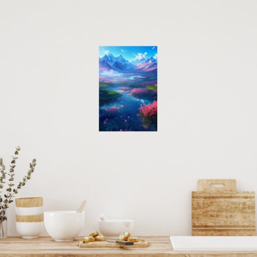Palette of Lakes in the Vibrant Valley Poster | Zazzle