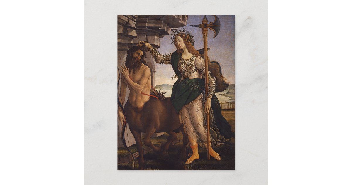 Pallas and the Centaur by Botticelli Postcard | Zazzle