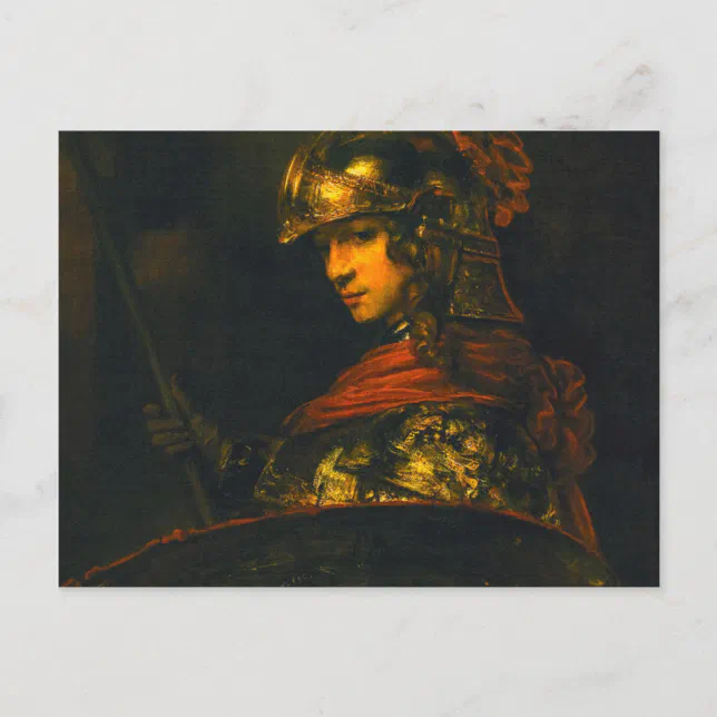 Pallas Athena 1657 By Rembrandt Harmensz Van Rijn Postcard | Zazzle