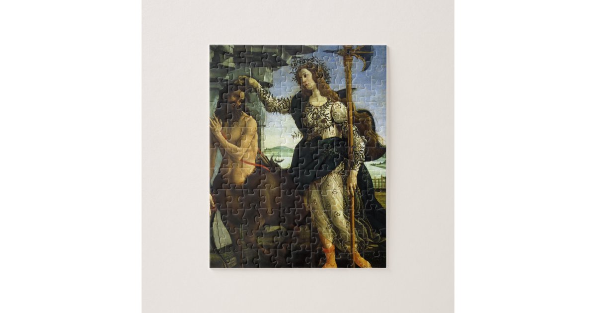 Pallas (Minerva) and Centaur by Sandro Botticelli Jigsaw Puzzle | Zazzle