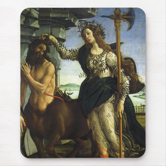 Pallas (Minerva) and Centaur by Sandro Botticelli Mouse Pad | Zazzle
