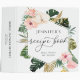 Palm Hibiscus Tropical Bridal Shower Recipe Book 3 Ring Binder | Zazzle