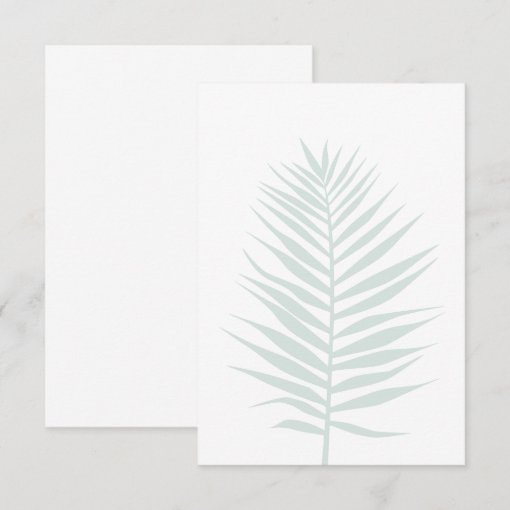 Palm Leaf Flat Card Thank You Note | Zazzle