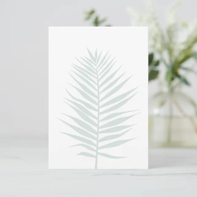 Palm Leaf Flat Card Thank You Note | Zazzle