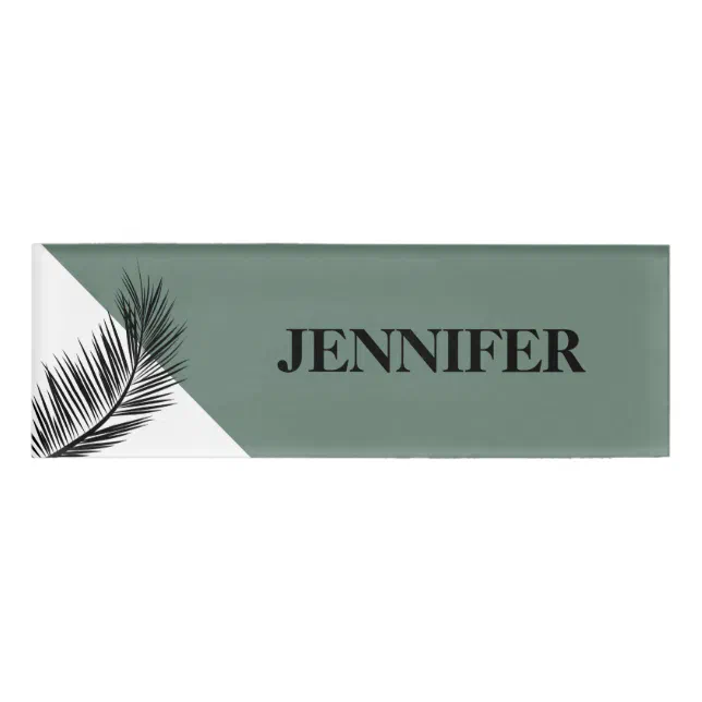 Palm leaf name tag | Zazzle