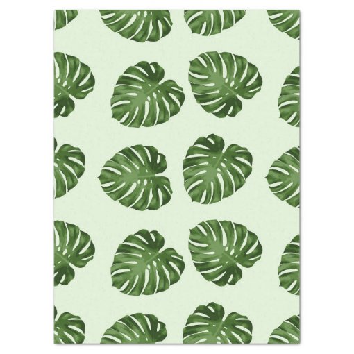 Palm Leaves, Green Leaves, Tropical Pattern Tissue Paper | Zazzle