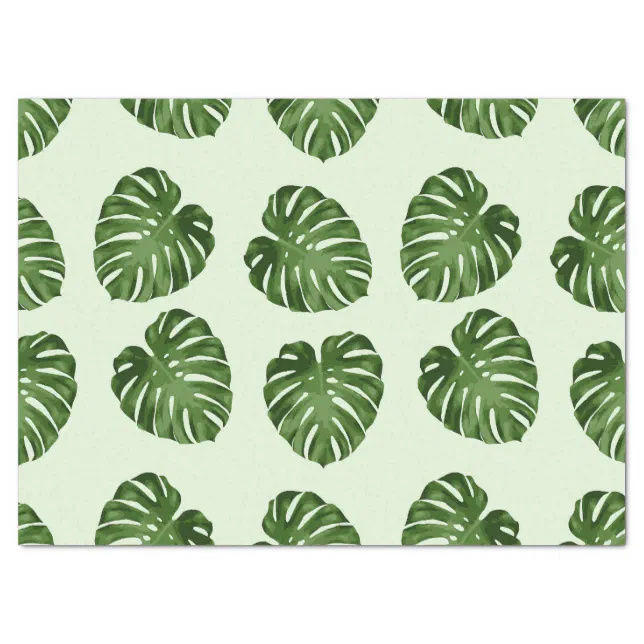 Palm Leaves, Green Leaves, Tropical Pattern Tissue Paper | Zazzle