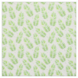 Green Palm Trees Pattern Fabric | Zazzle