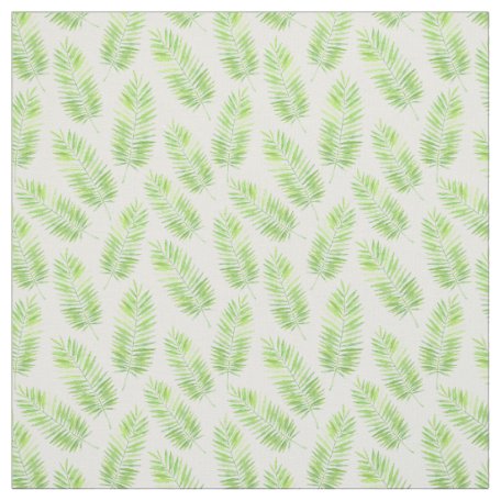 Green Palm Trees Pattern Fabric | Zazzle