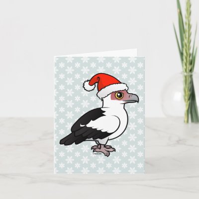 Palm-Nut Vulture in Santa Hat Cute Cartoon Apparel