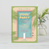 Palm Pool Party Invitation | Zazzle