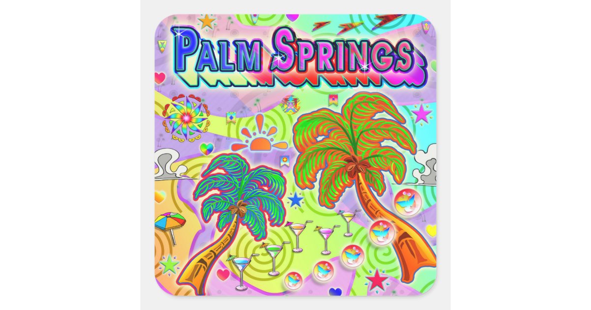 Palm Springs Vacation Target Sticker | Zazzle