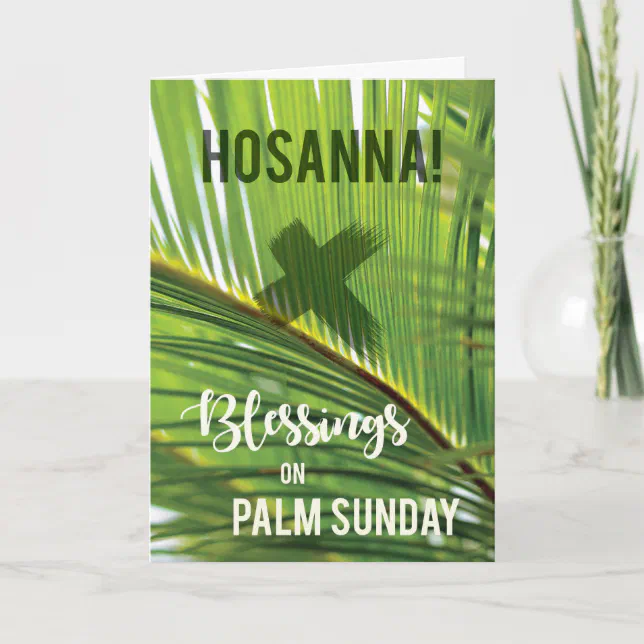 Palm Sunday Blessings Hosanna Card | Zazzle