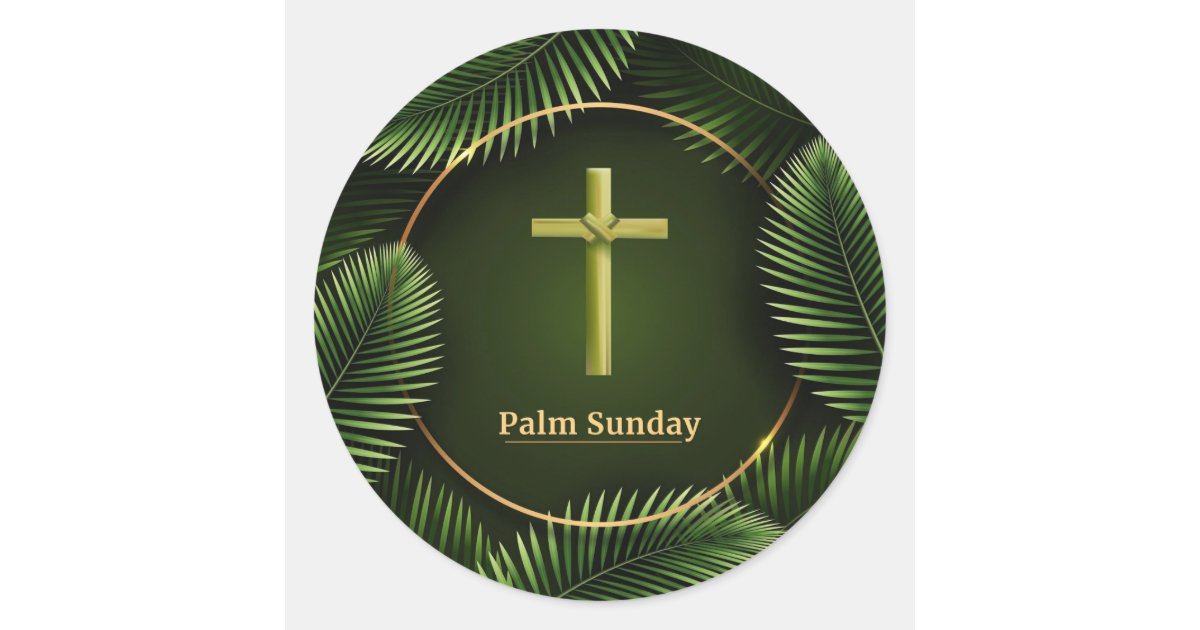 Palm Sunday Classic Round Sticker | Zazzle