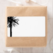 Palm tree address labels for beach weddings | Zazzle