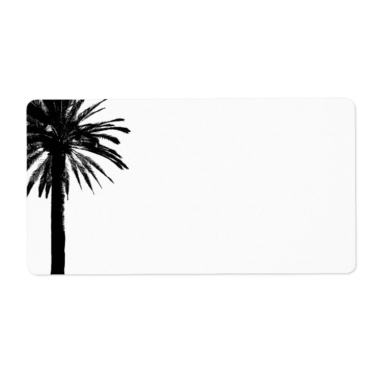 Palm tree address labels for beach weddings | Zazzle