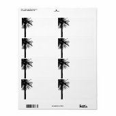 Palm tree address labels for beach weddings | Zazzle