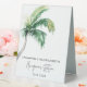 Palm Tree Bachelorette Party Hangover Station Table Tent Sign | Zazzle