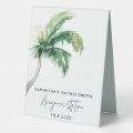 Palm Tree Bachelorette Party Hangover Station Table Tent Sign | Zazzle