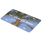 Palm Tree Blue Sky Front License Plate | Zazzle