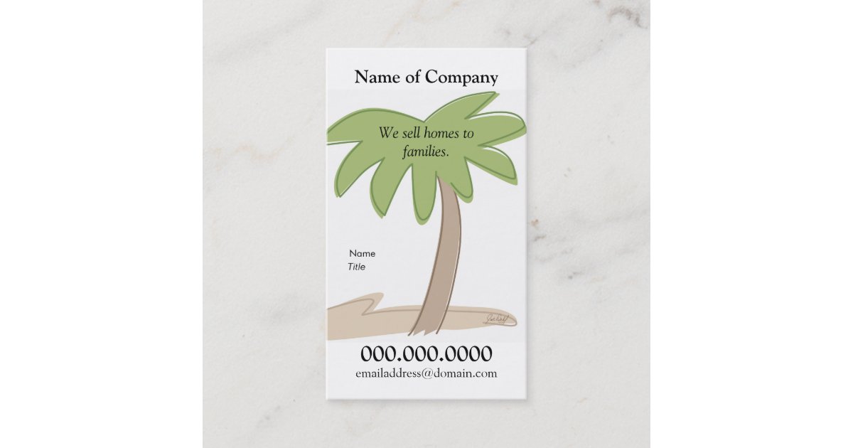 Palm Tree - Card Template | Zazzle