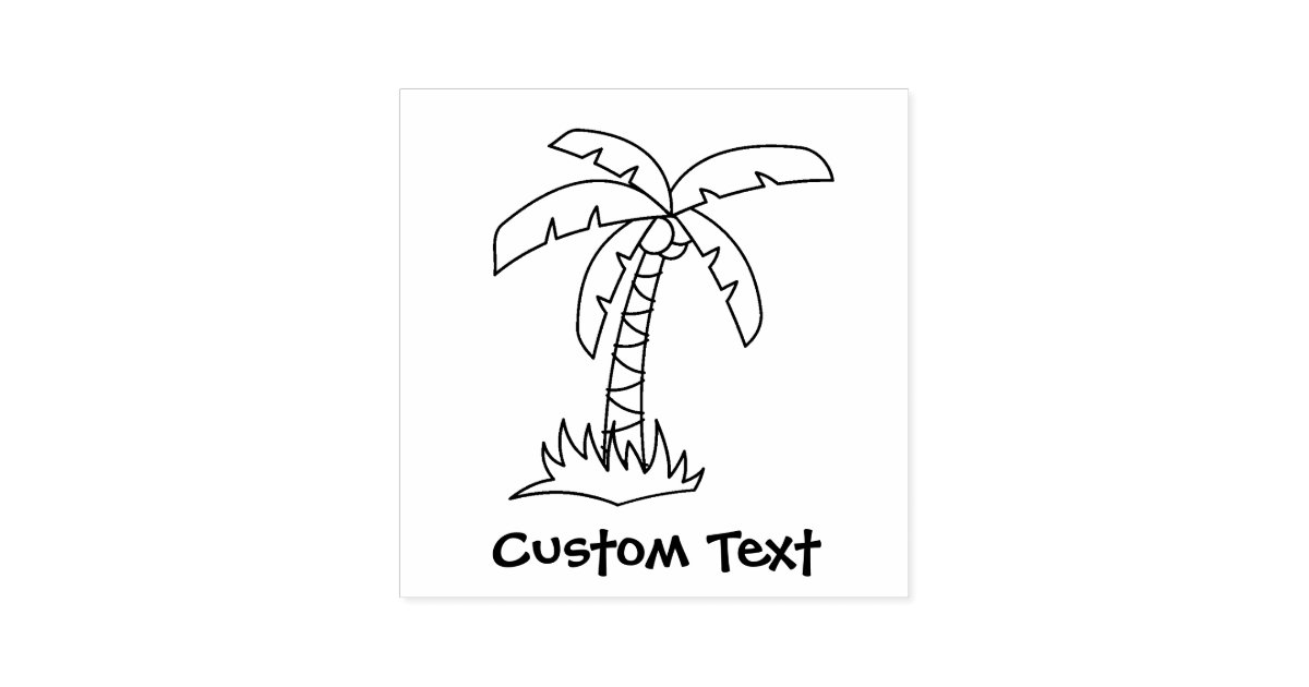 Palm Tree Cartoon Self-inking Stamp | Zazzle