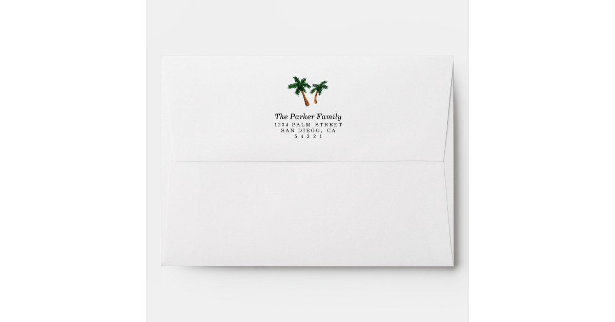 Palm Tree Envelope | Zazzle