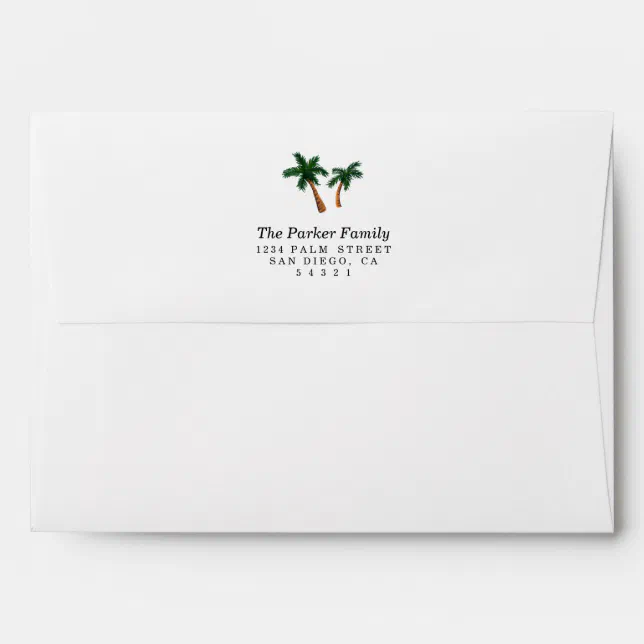 Palm Tree Envelope | Zazzle