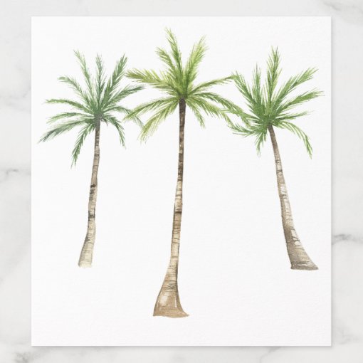 Palm Tree Envelope Liner for Tropical Wedding | Zazzle