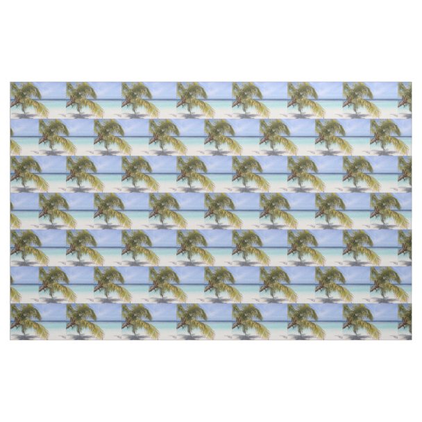 Palm Tree Pattern fabric | Zazzle